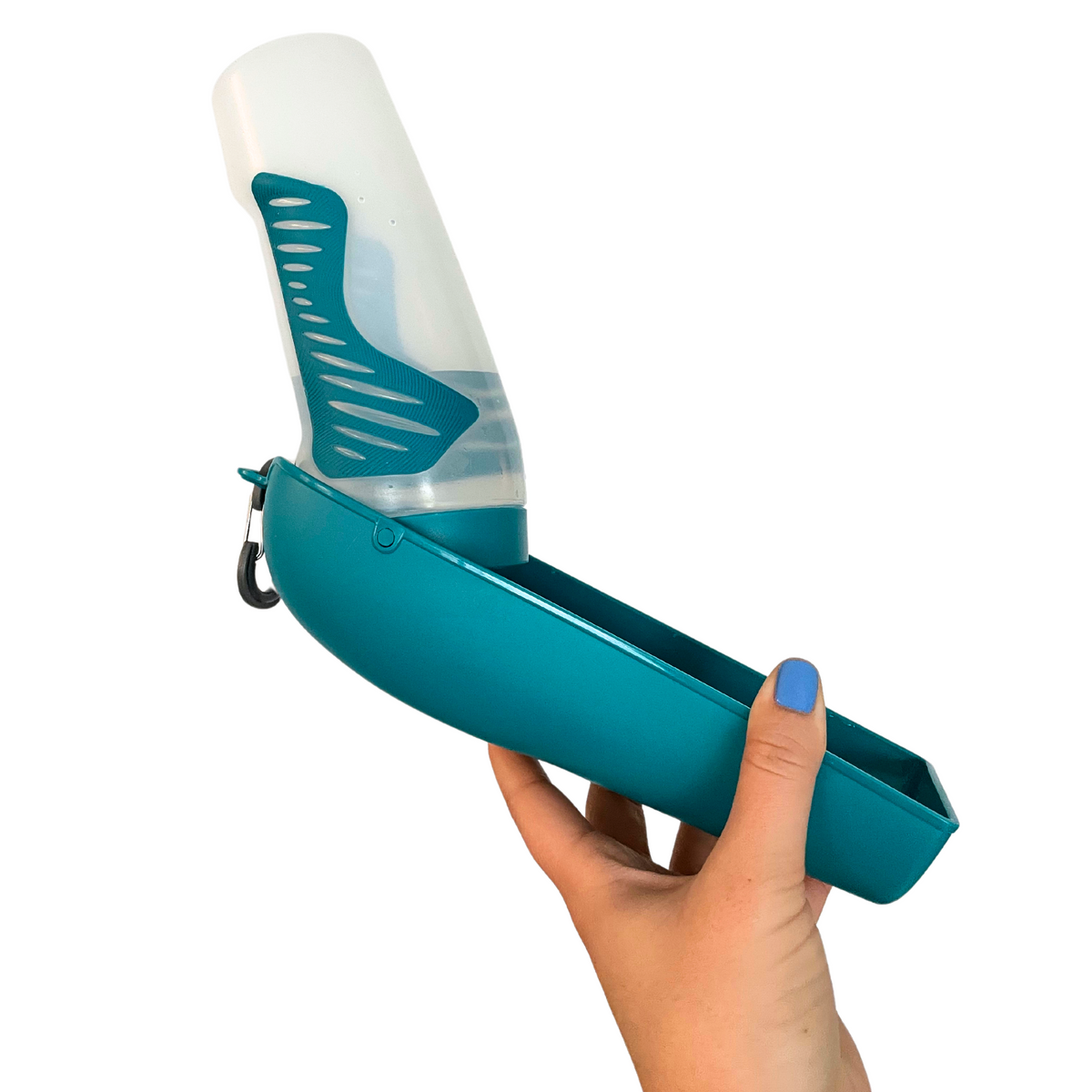 Leak proof squeezable travel water bottle with removable bowl, 16 oz ...